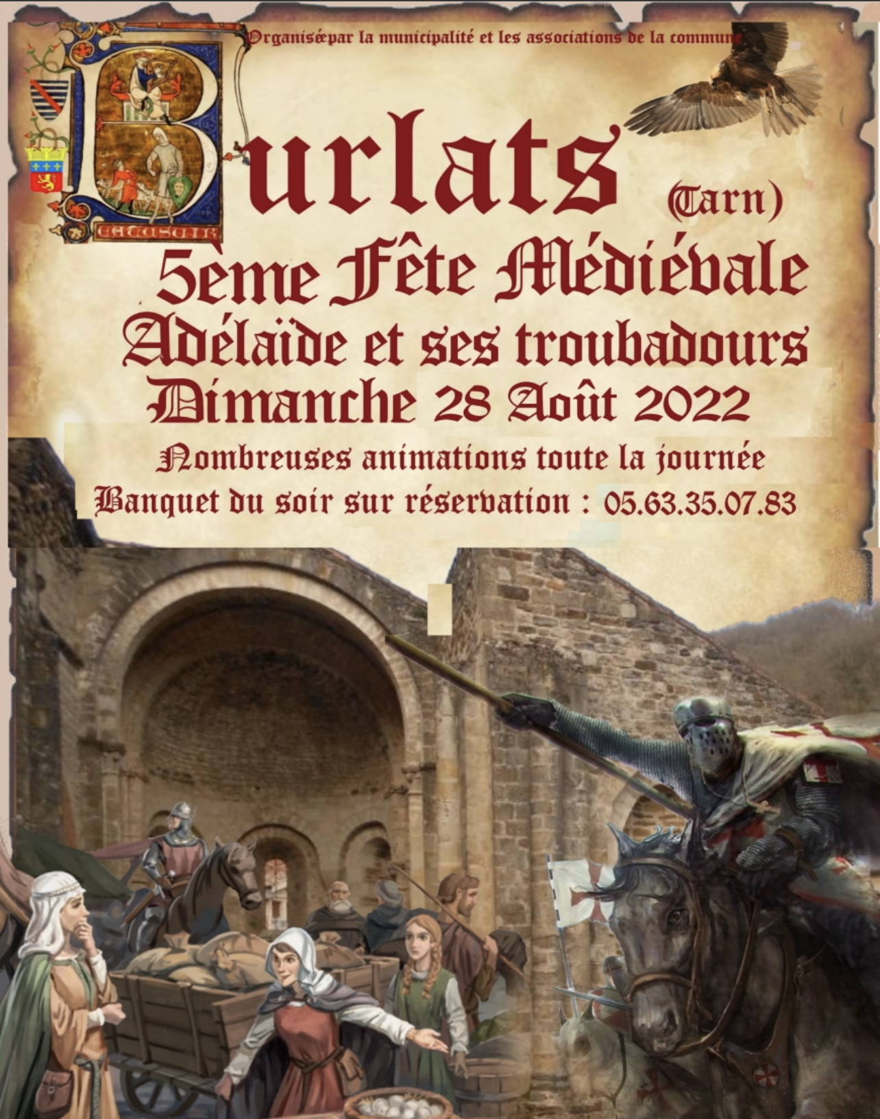 Fête Médiévale Adélaïde et ses Troubadours sur le portail médiéval