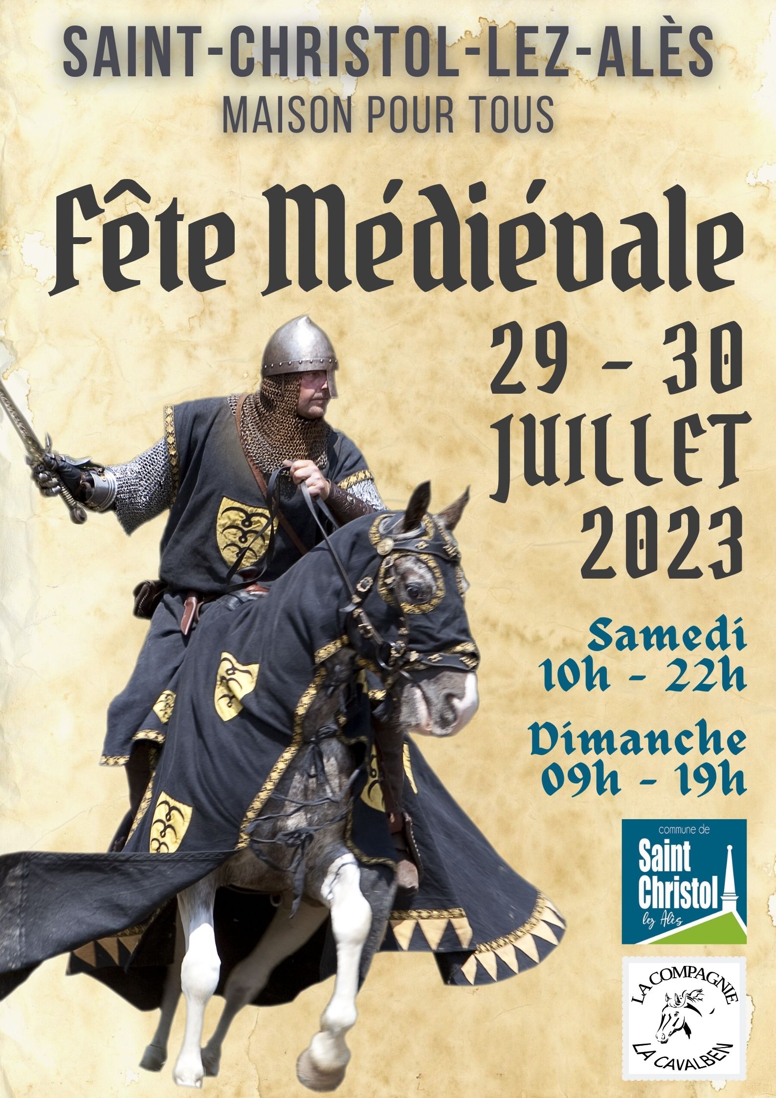 Fête médiévale de Saint-Christol-lès-Alès 2023 sur le portail médiéval
