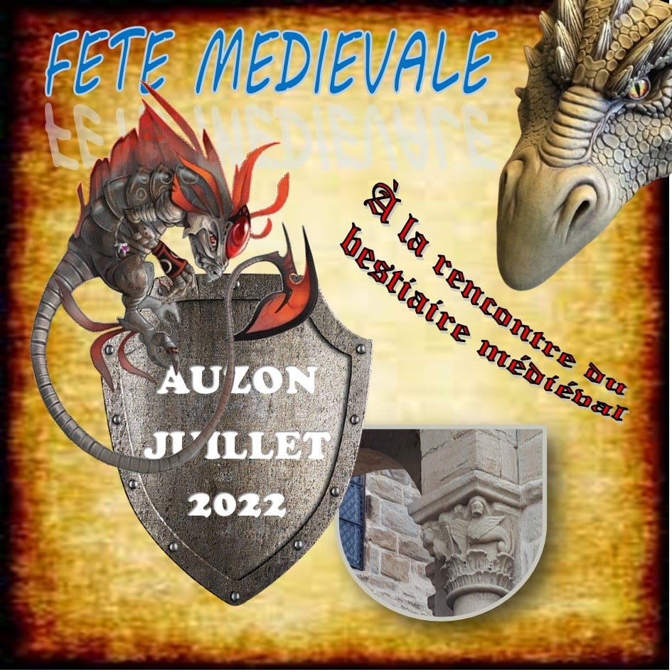 Fête Médiévale d'Auzon sur le portail médiéval