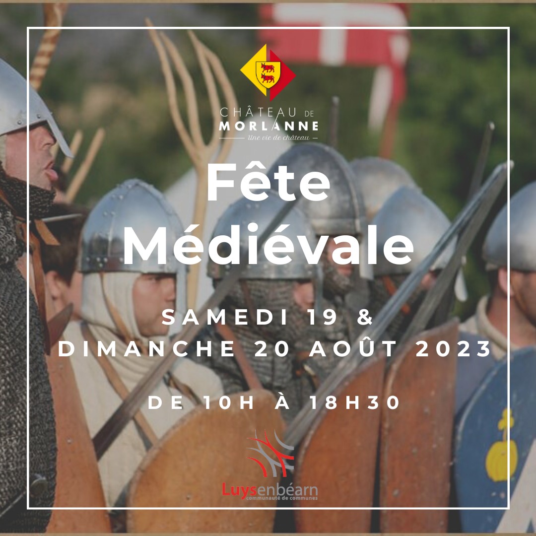Fête médiévale au Château de Morlanne sur le portail médiéval
