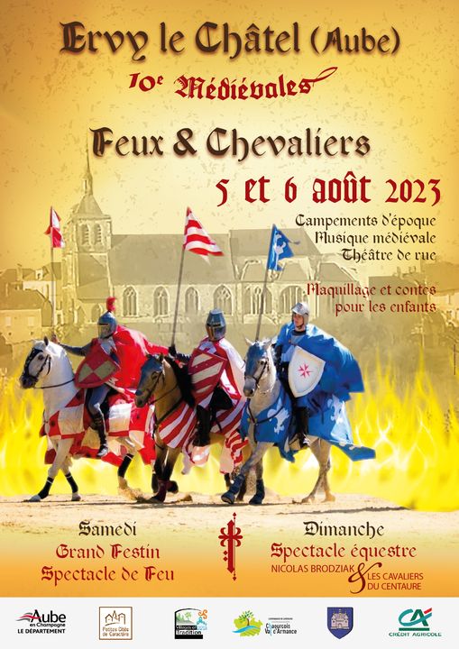 Fête médiévale à Ervy Le Châtel 2023 sur le portail médiéval