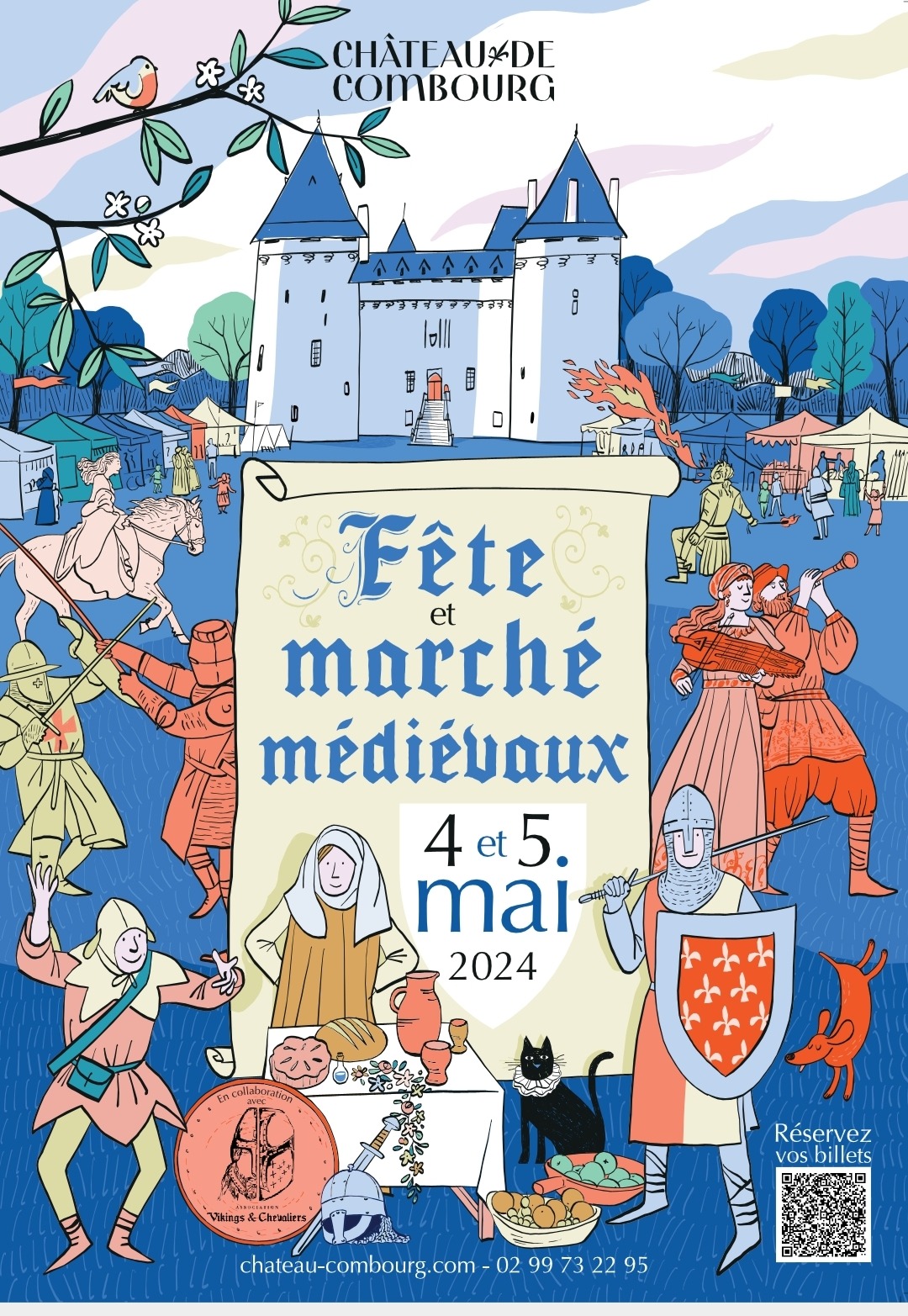 Fête médiévale du Château de Combourg sur le portail médiéval