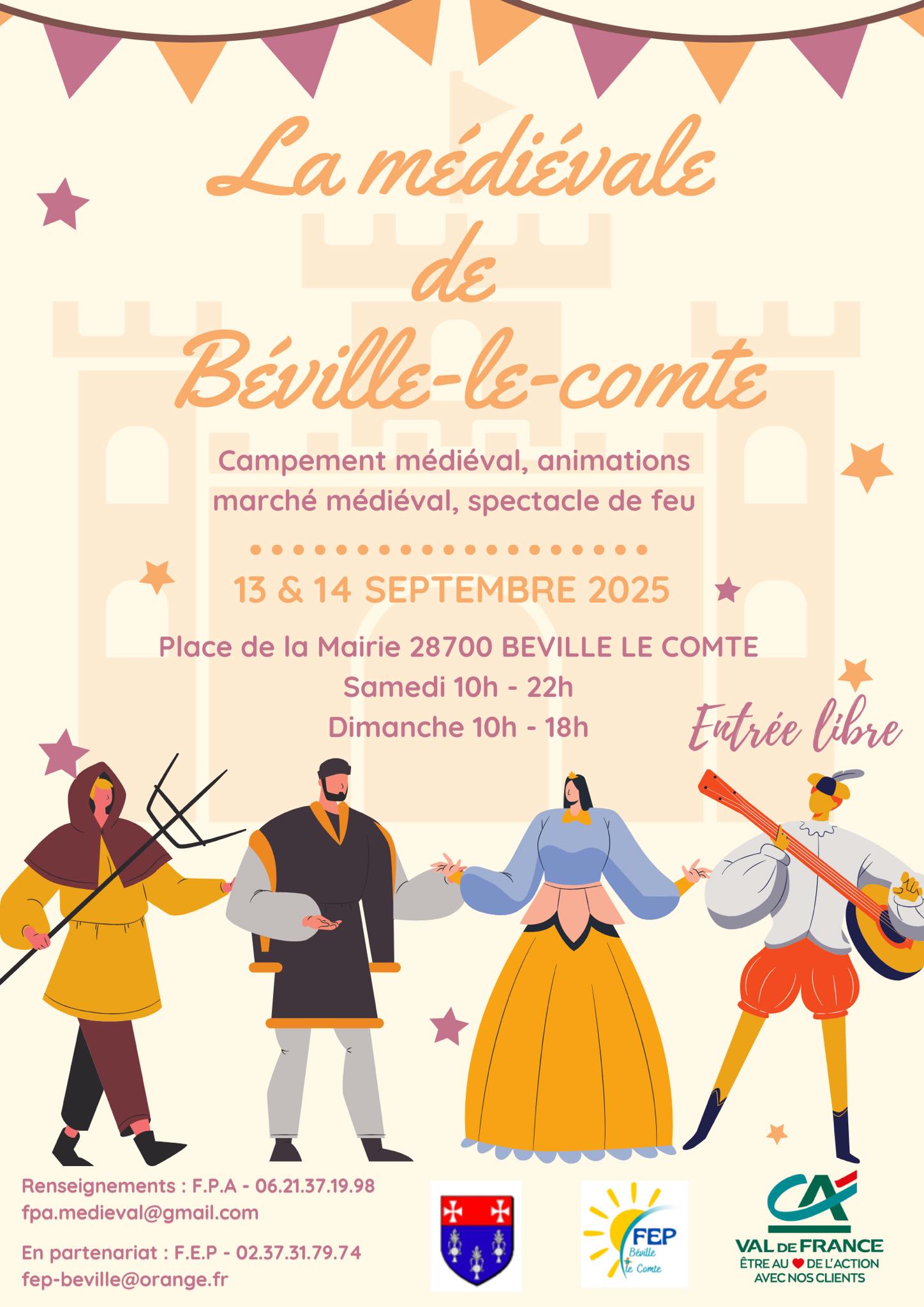 La Médiévale de Béville-le-Comte sur le portail médiéval