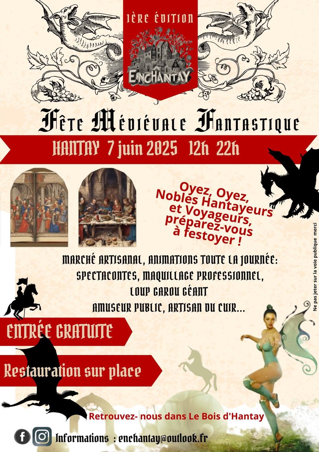Fête Médiévale Fantastique à Hantay sur le portail médiéval