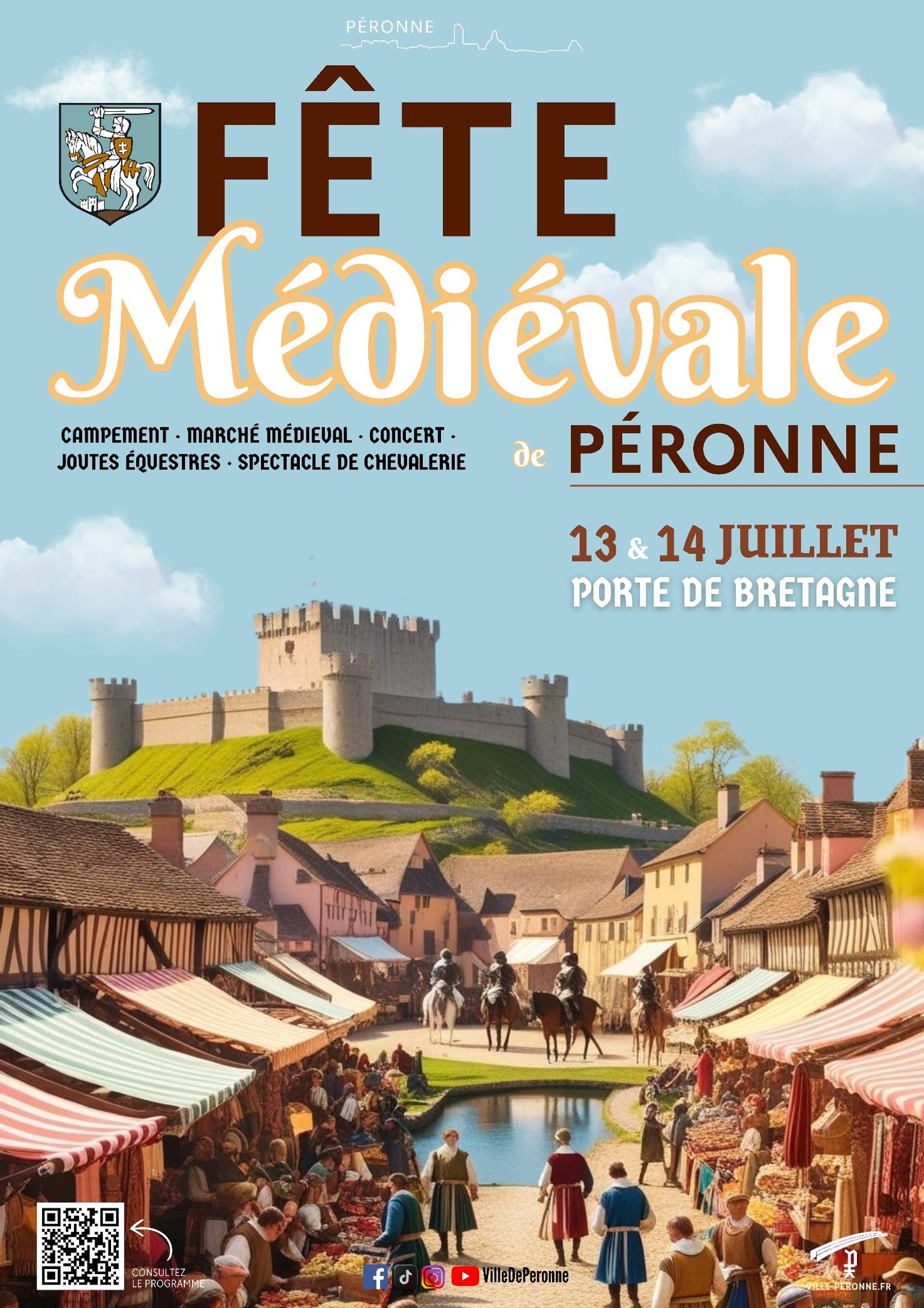 Fête Médiévale de Péronne sur le portail médiéval