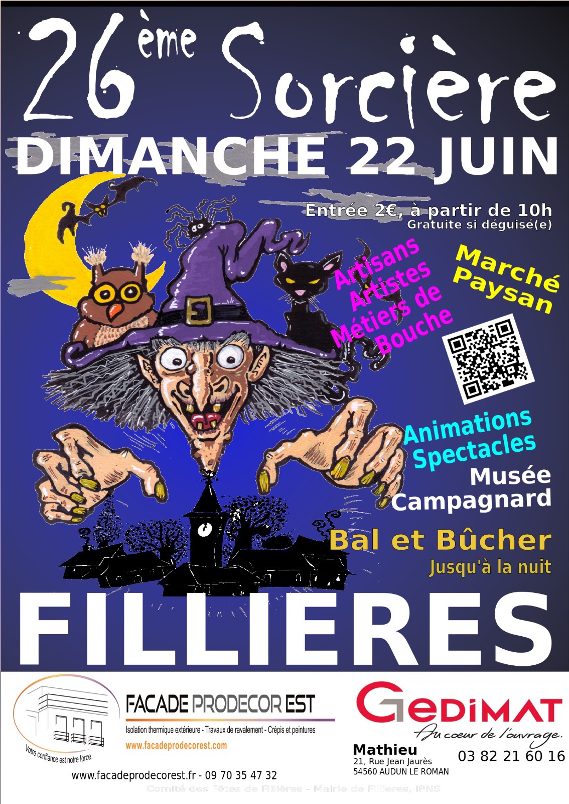 Fête de la Sorcière à Fillières sur le portail médiéval