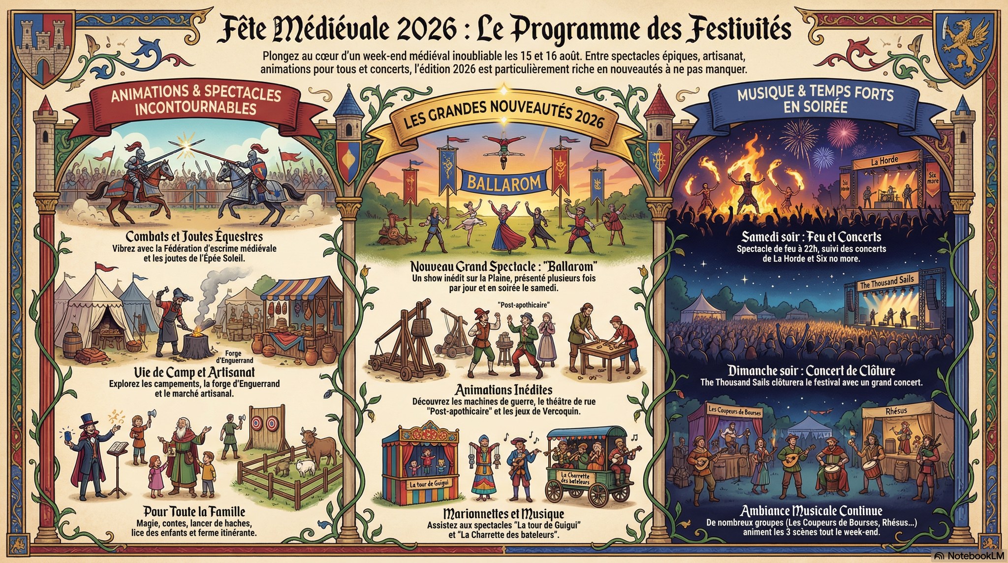 Fête Médiévale de Remouchamps 2026 sur le portail médiéval