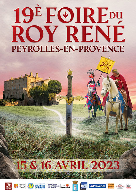 Foire du Roy Rene 2023 à Peyrolles-en-Provence sur le portail médiéval