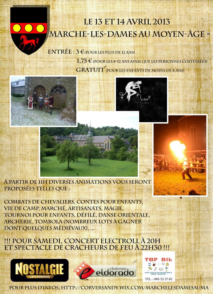Fete medievale a l'abbaye de Marche-les-dames , Marche-les-Dames ...