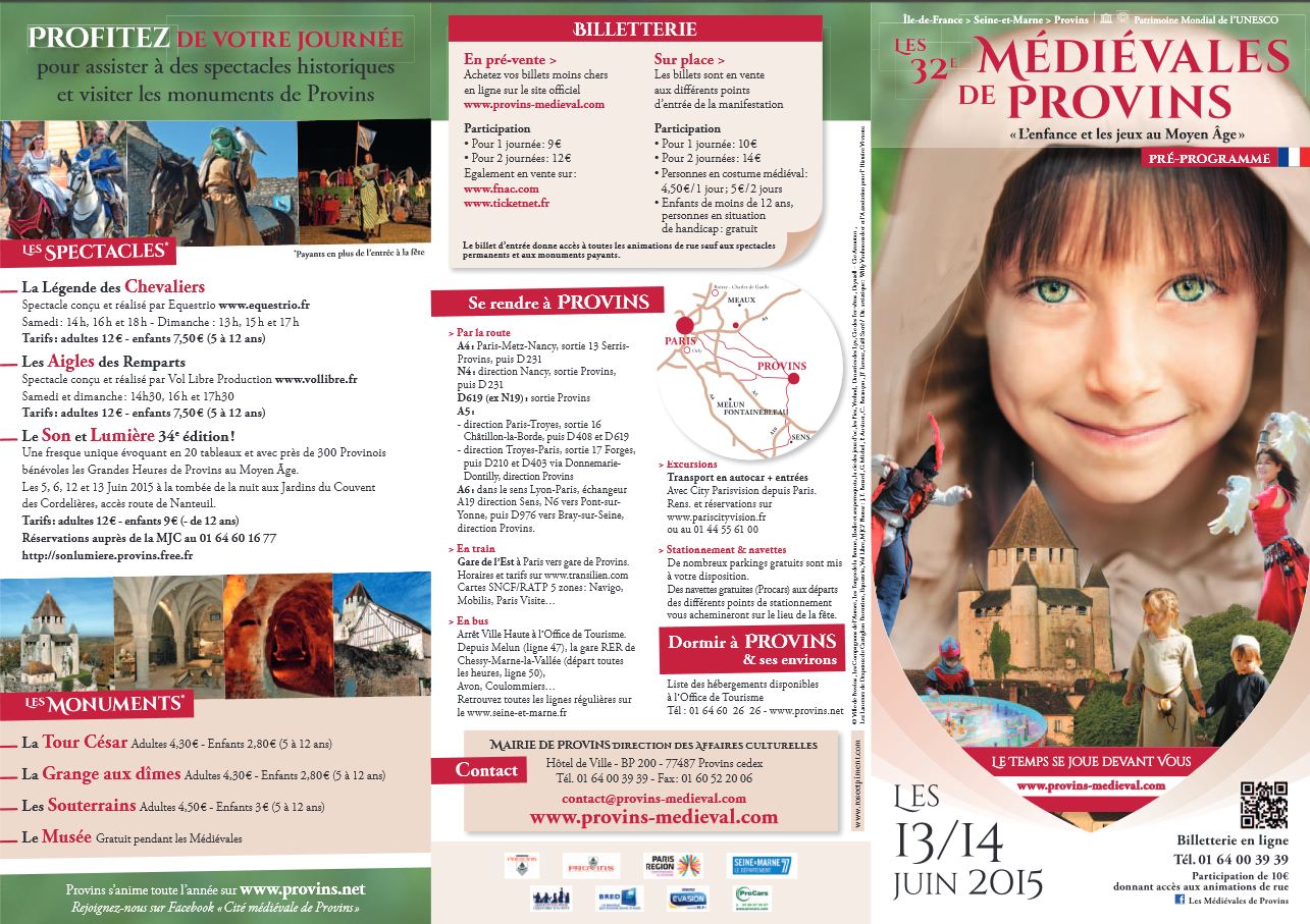 Fête médiévale de Provins 2015 sur le portail médiéval
