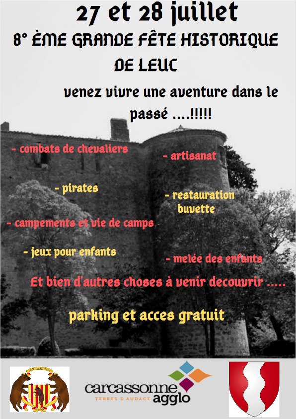 Fête historique de Leuc 2019 sur le portail médiéval
