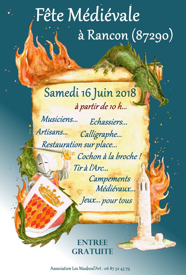 Fête médiévale à Rancon 87290 sur le portail médiéval