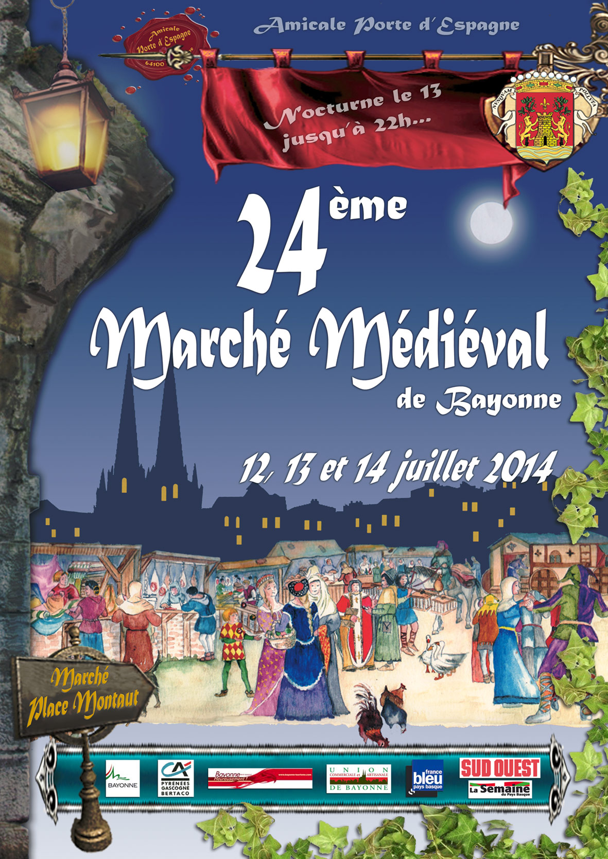 Marché Médiéval de Bayonne sur le portail médiéval