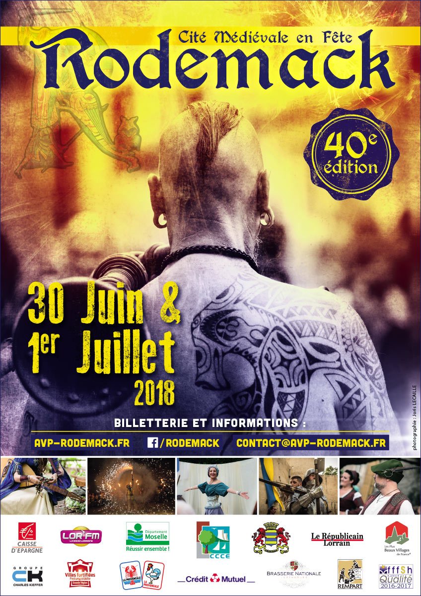 Rodemack Cité Médiévale en Fête 2018 sur le portail médiéval