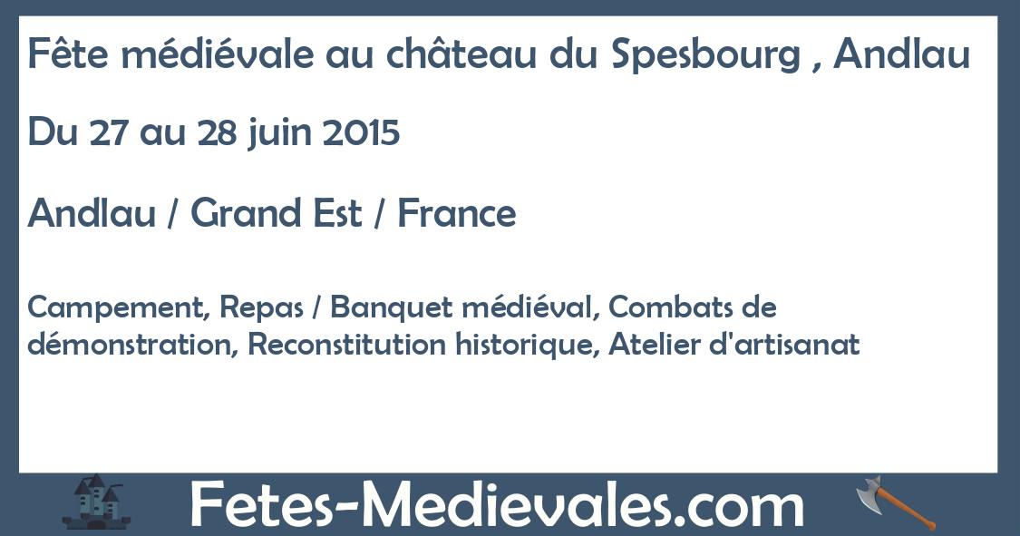 Fête médiévale au château du Spesbourg , Andlau sur le portail médiéval