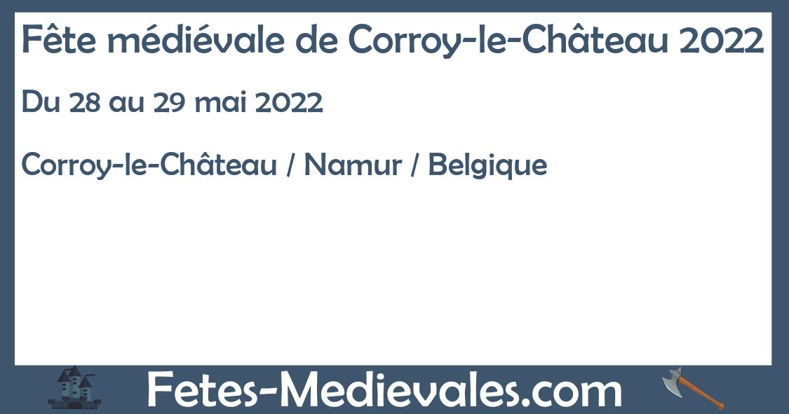 Fête médiévale de Corroy-le-Château 2022 sur le portail médiéval