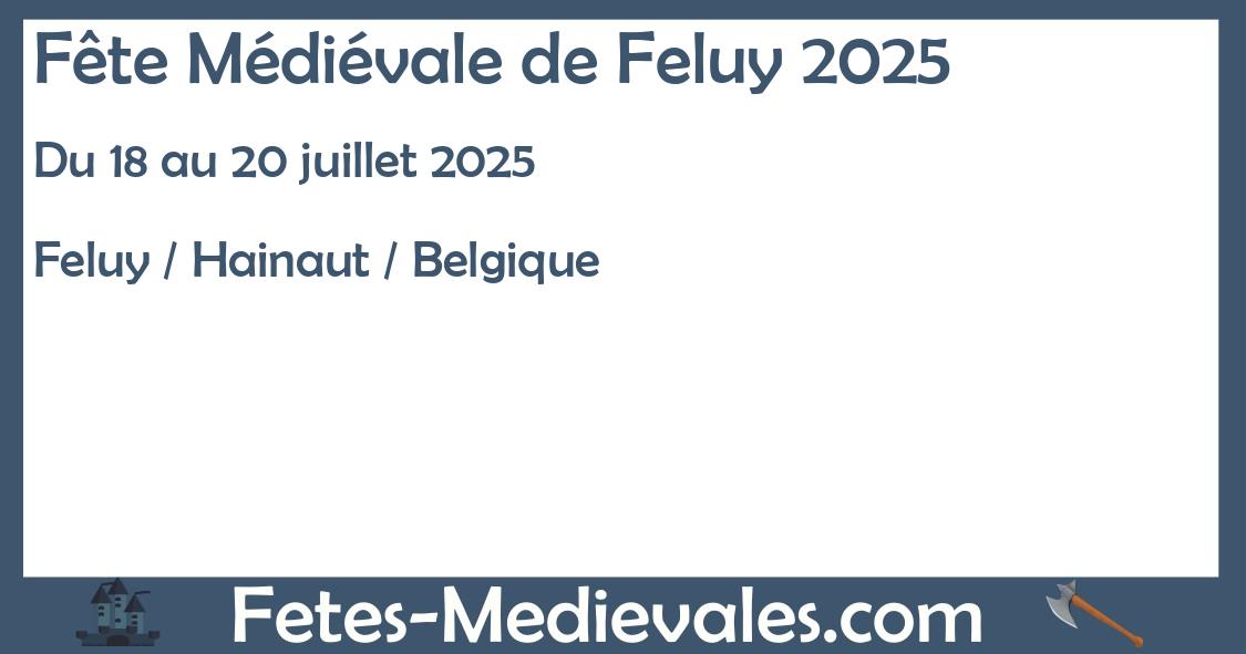 Fête Médiévale de Feluy 2025 sur le portail médiéval