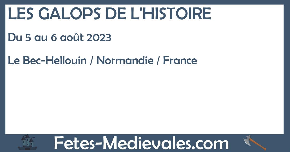 LES GALOPS DE L'HISTOIRE sur le portail médiéval