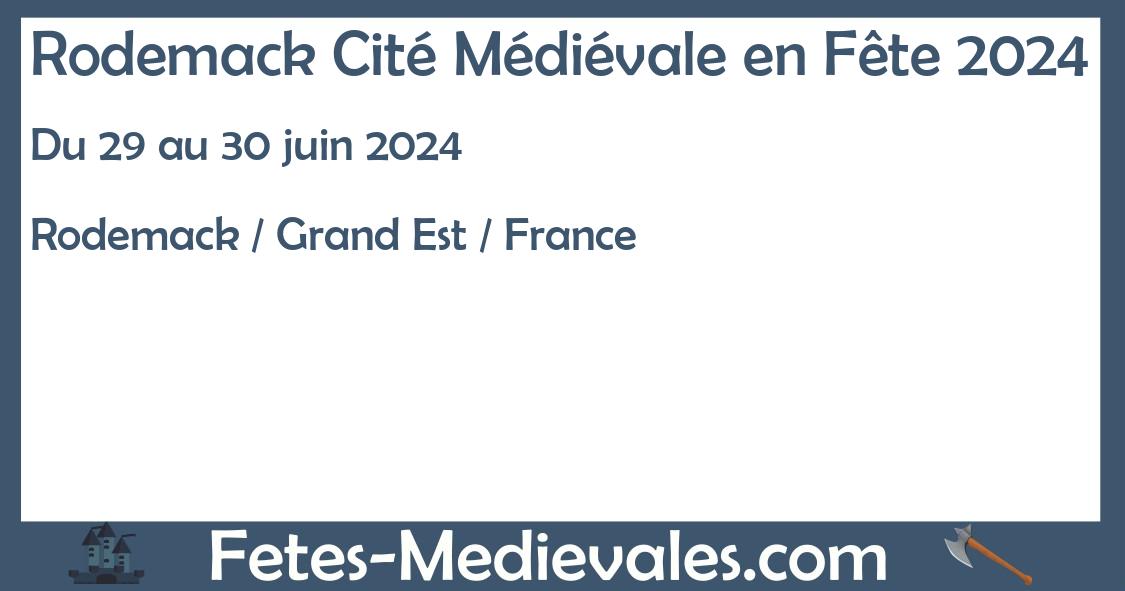 Rodemack Cité Médiévale en Fête 2024 sur le portail médiéval