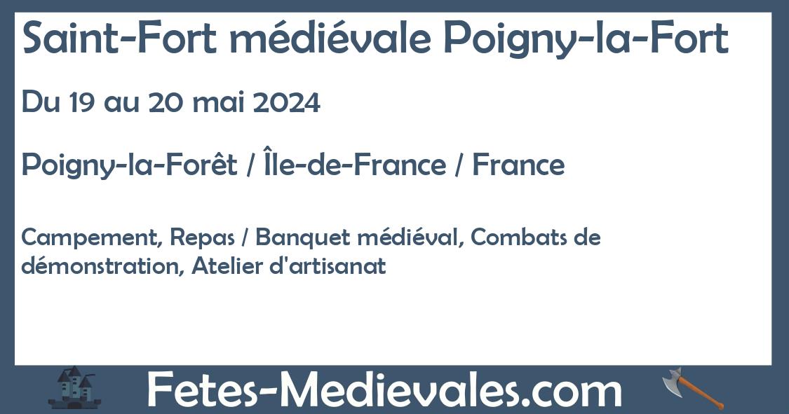 Saint-Fort médiévale Poigny-la-Fort sur le portail médiéval